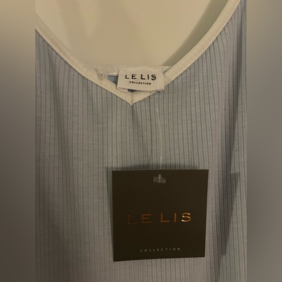 Dresses | Le Lis Collection Baby Blue Ribbed Tank Mini Dress | Poshmark